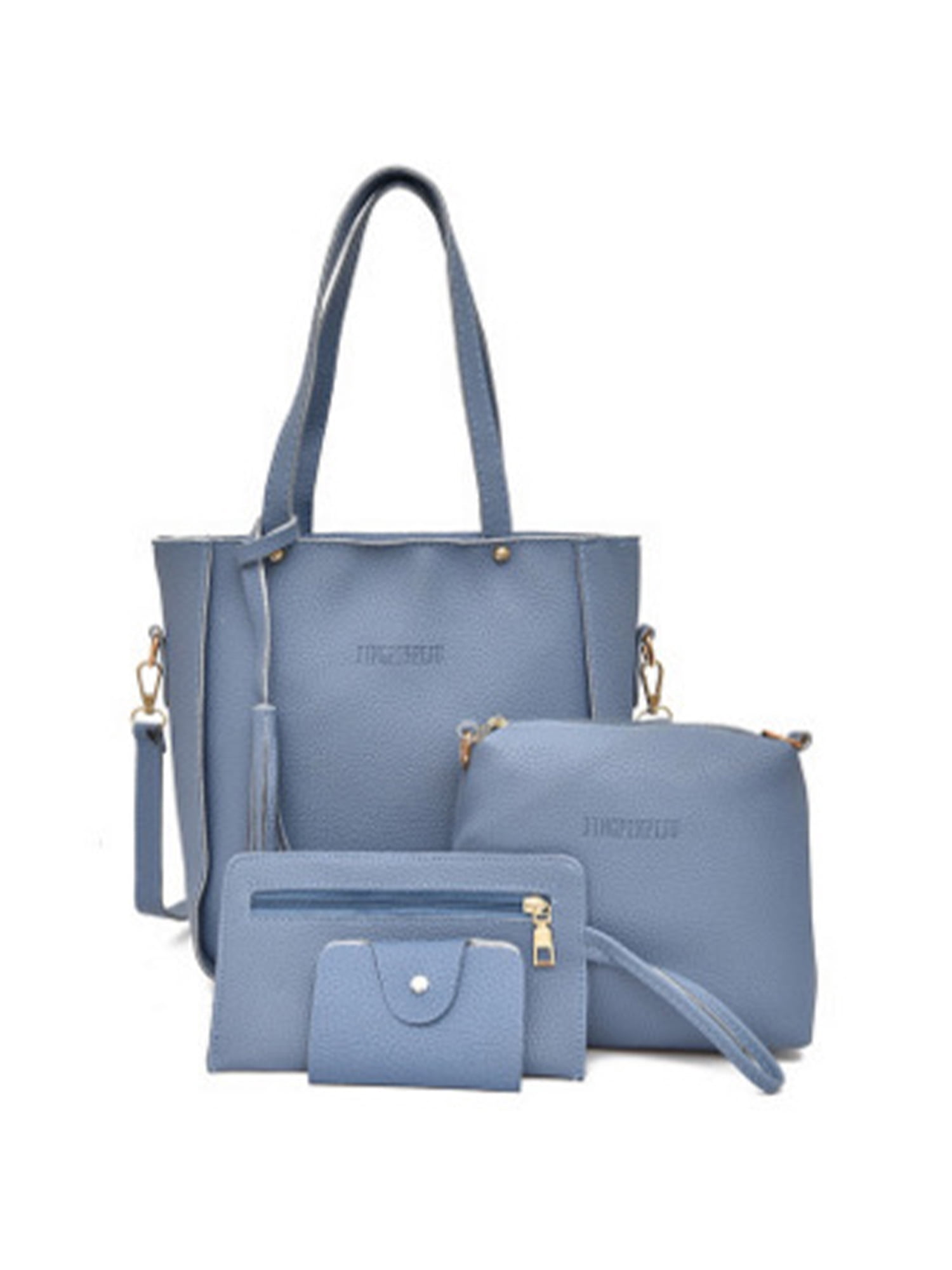Frontwalk Women Handbag Large Capacity Shoulder Bags 4 Pcs Trendy Tote ...