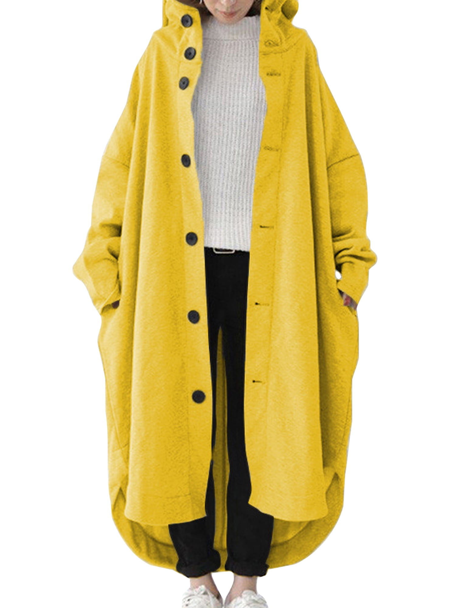 Frontwalk Women Long Maxi Cardigan Trench Coat Button Down Loose ...