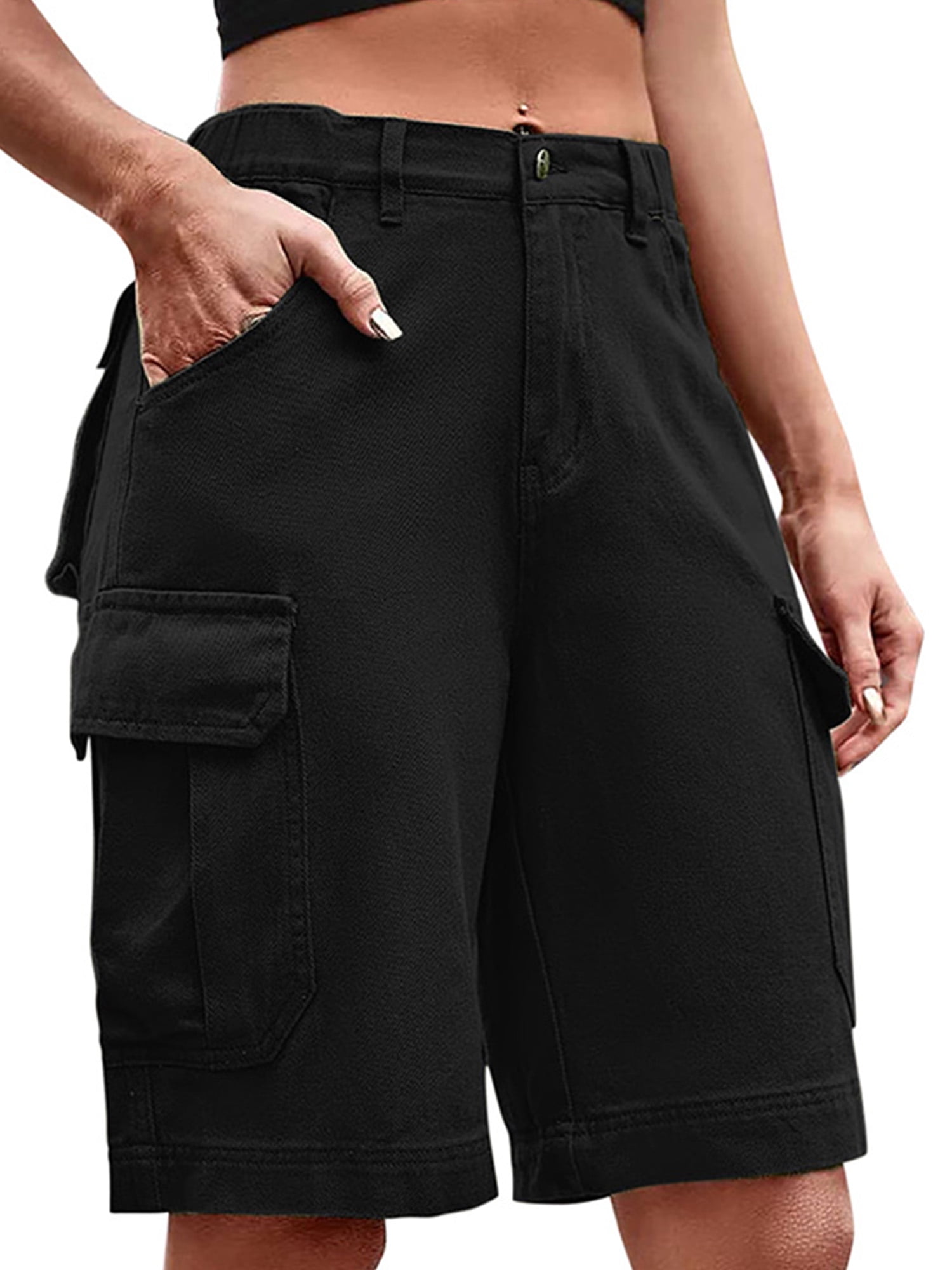 Frontwalk Womens Cargo Shorts Summer Casual Bottoms Button Beach Shorts ... Frontwalk Womens Cargo Shorts Summer Casual Bottoms Button Beach Shorts ...