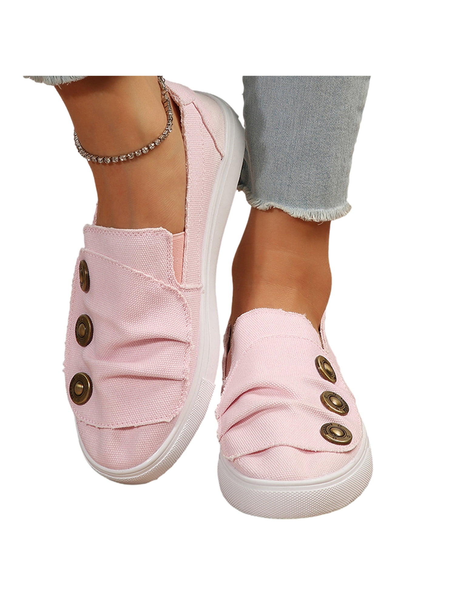 Frontwalk Womens Casual Shoes Canvas Flats Lightweight Loafers Walking ...