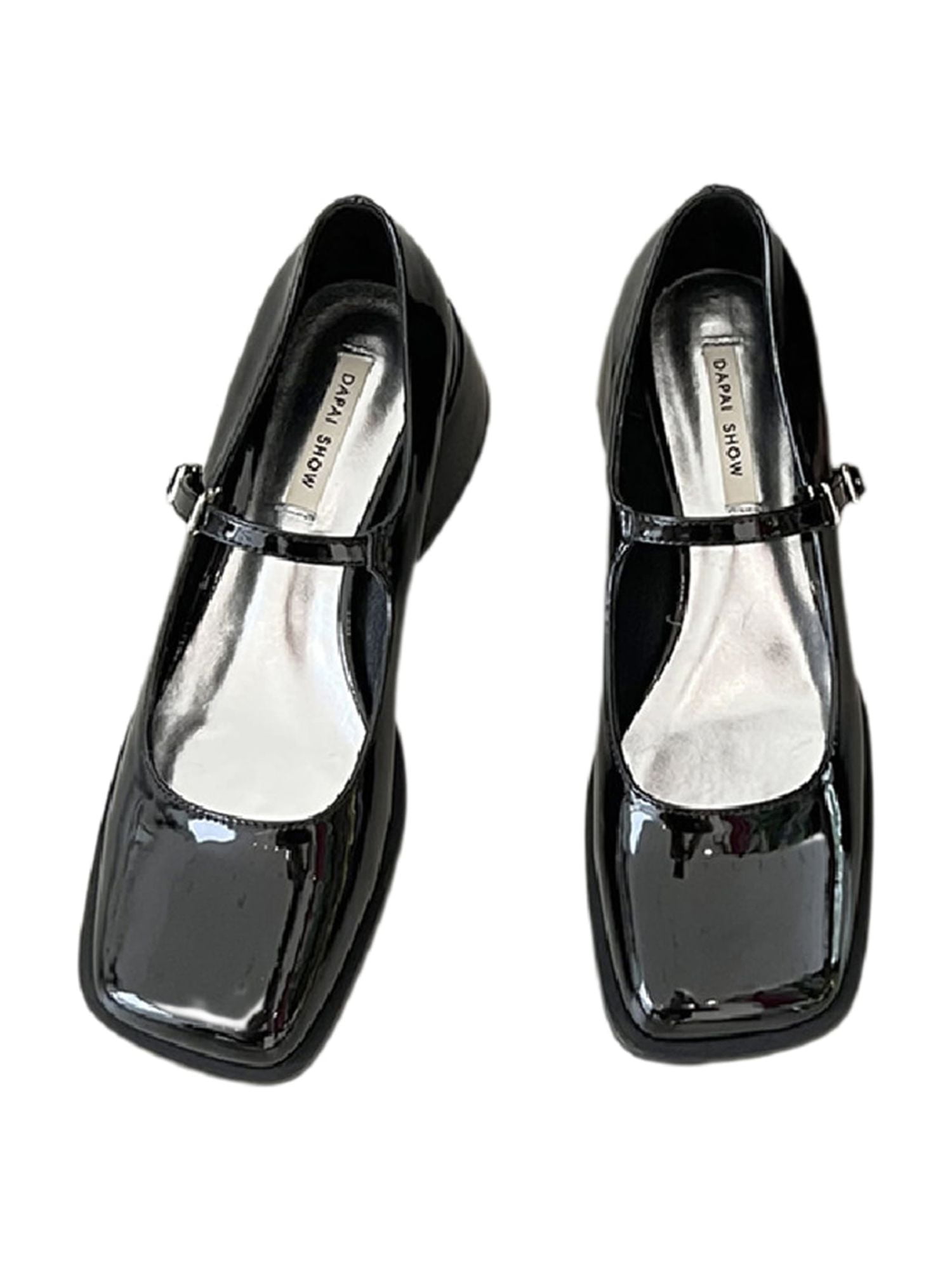 Frontwalk Womens Flats Square Toe Dress Shoes Ankle Strap Mary Jane ...