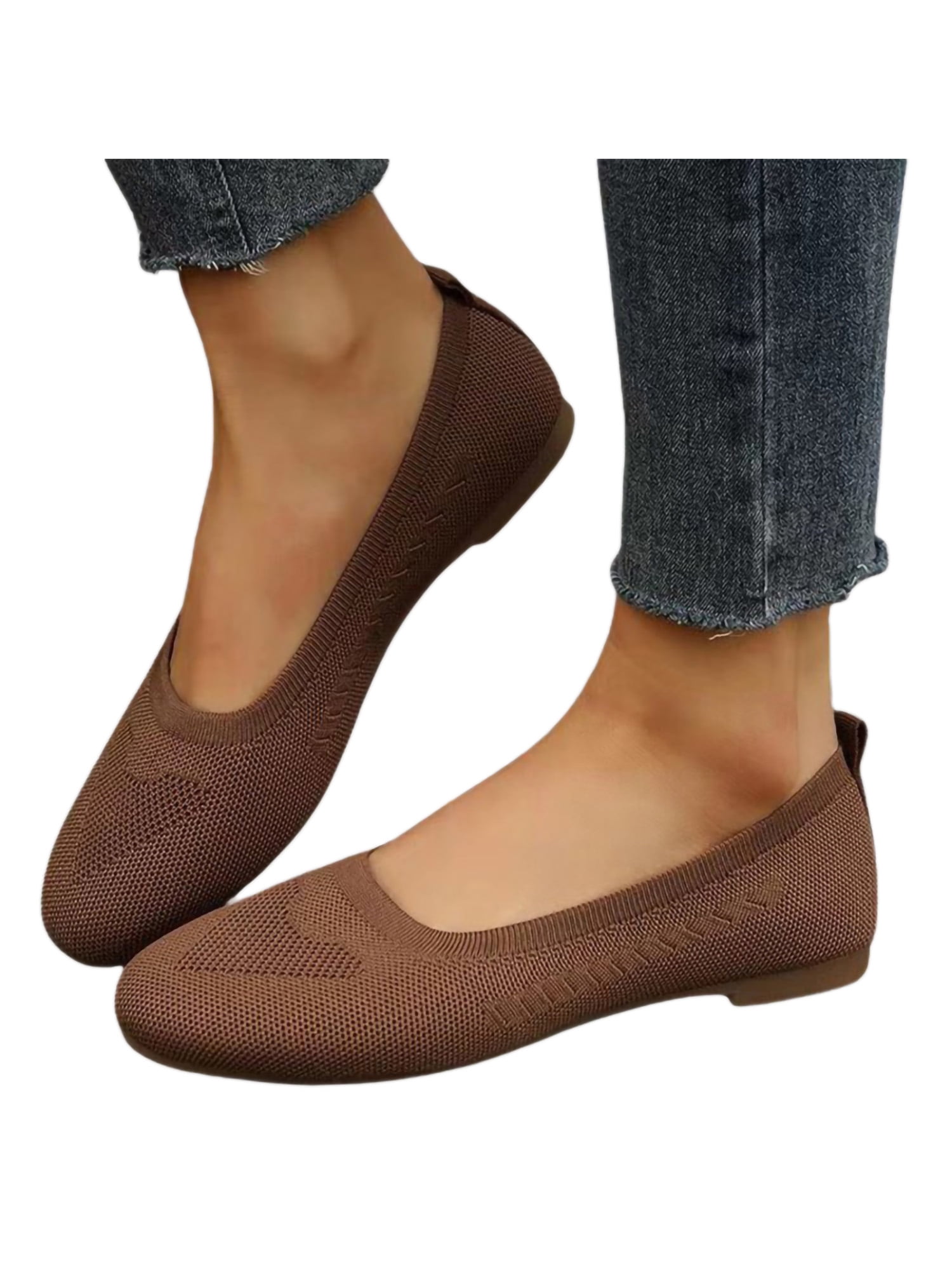 Frontwalk Womens Loafers Round Toe Flat Shoes Slip On Flats Ballets ...