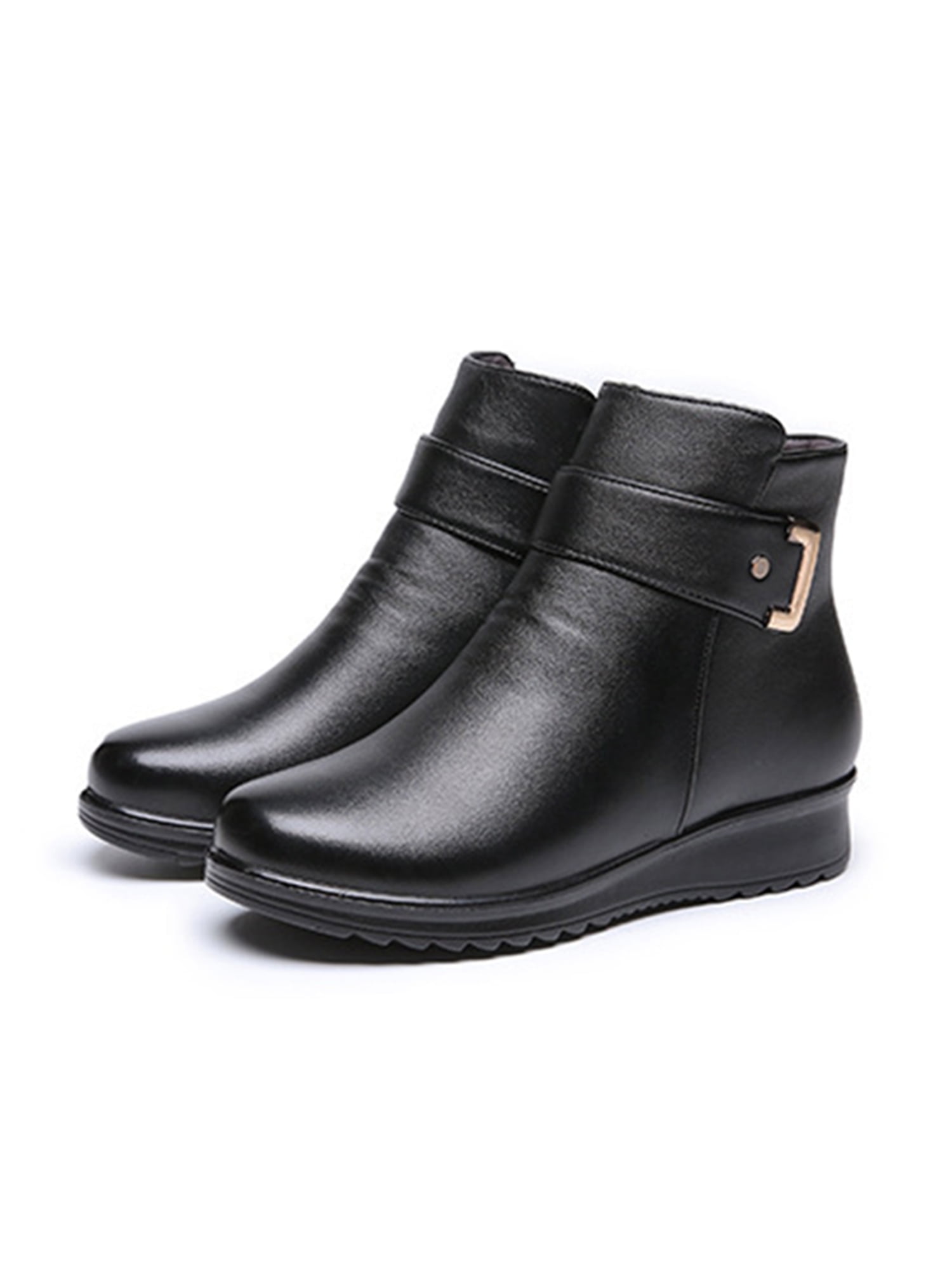 Frontwalk Womens Winter Boot Slip On Warm Booties Faux Fur Snow Boots ...