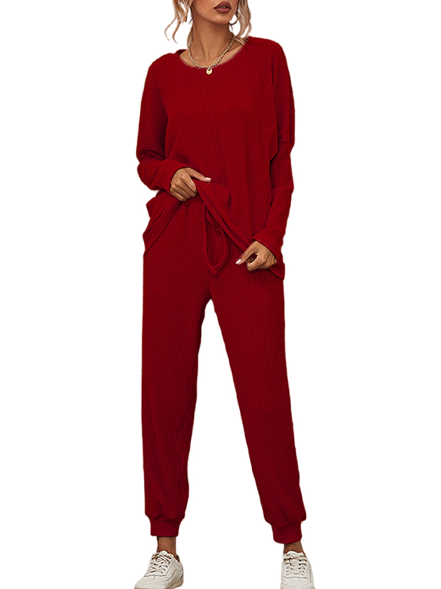 Frontwork 2 Piece Plus Size Outfits Casual Sweatsuits Pants Set Love ...