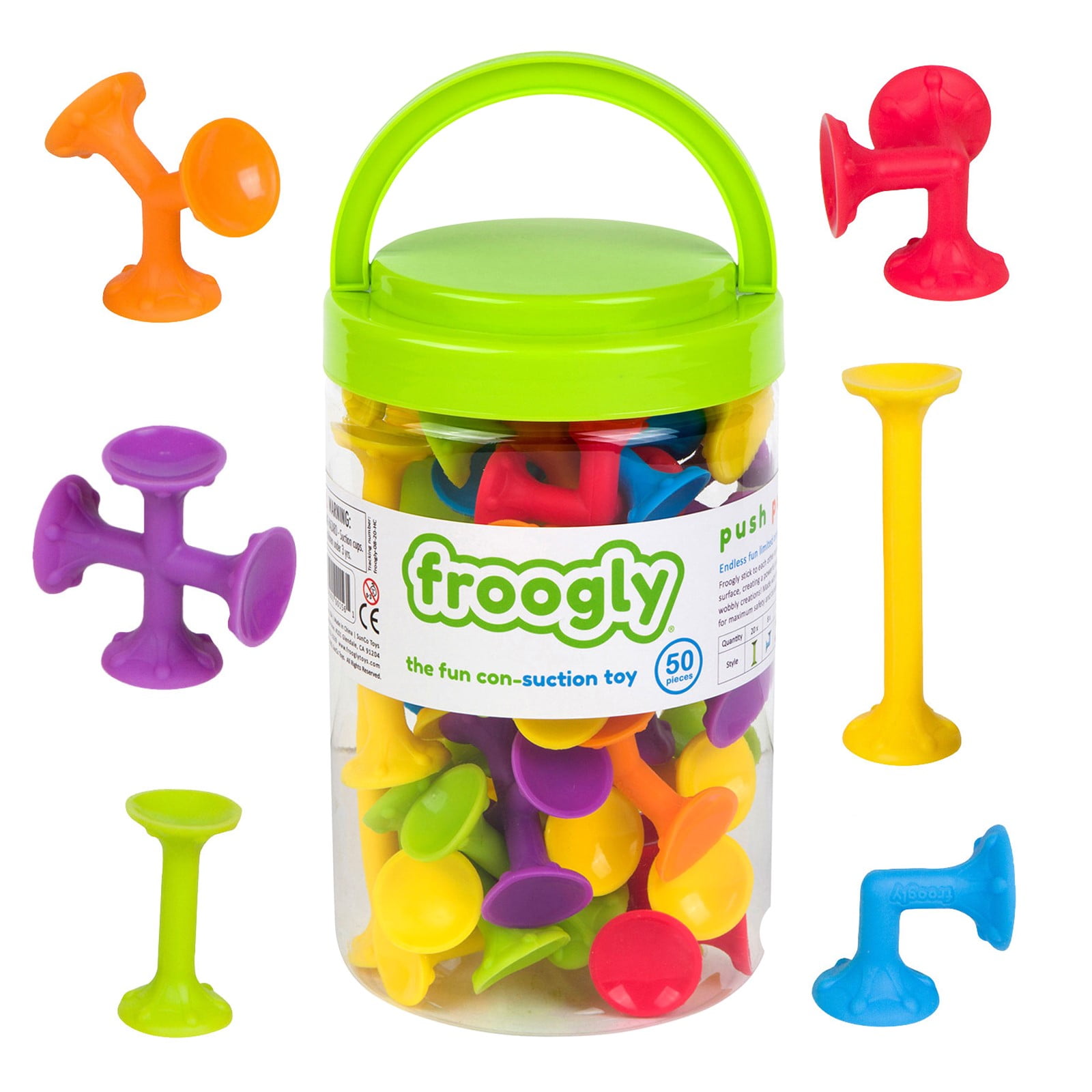 Froogly 50 Piece Suction Toys, Montessori Bath Construction Set ...