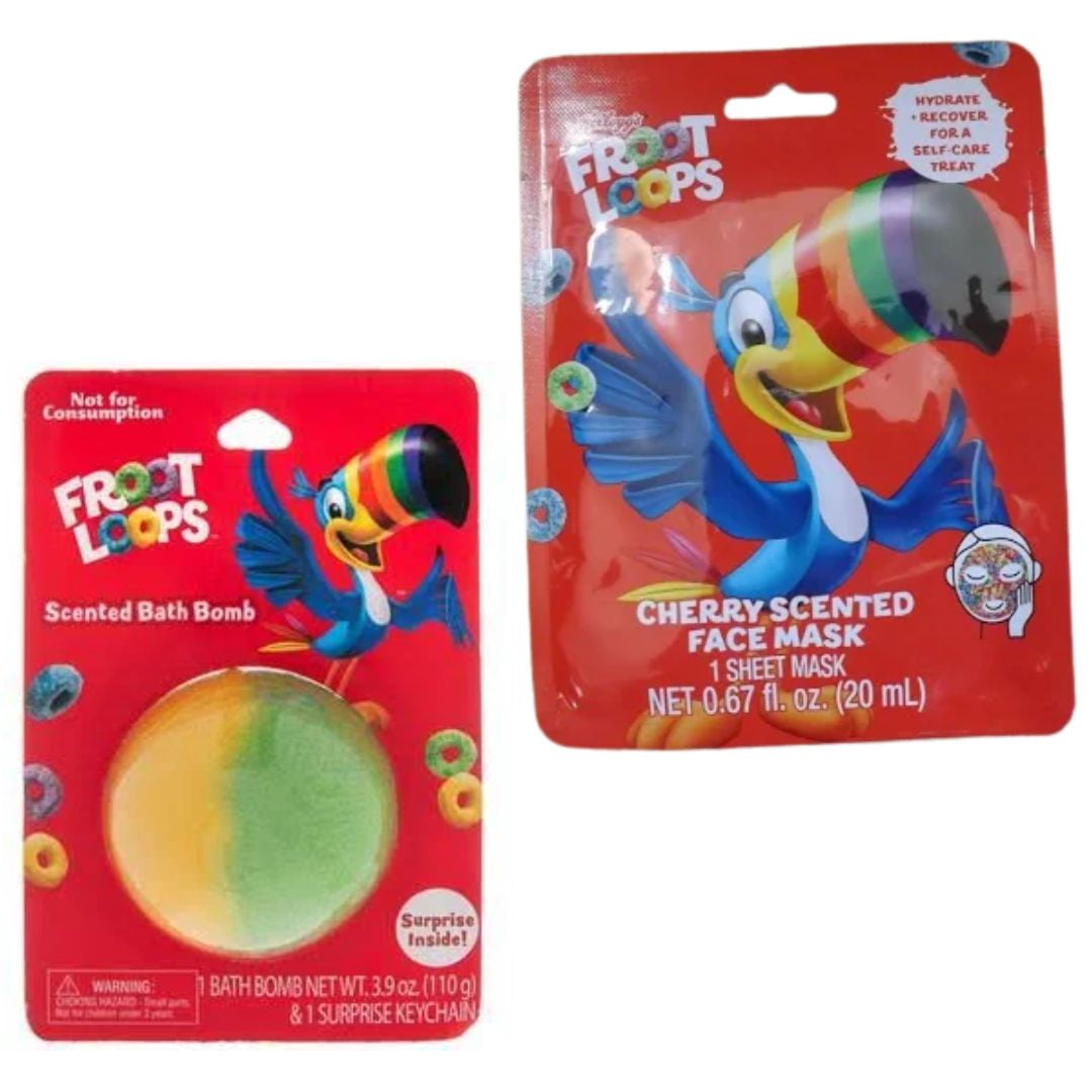 Froot Loops Scented Bath Bomb and Cherry Scented Face Mask - Walmart.com