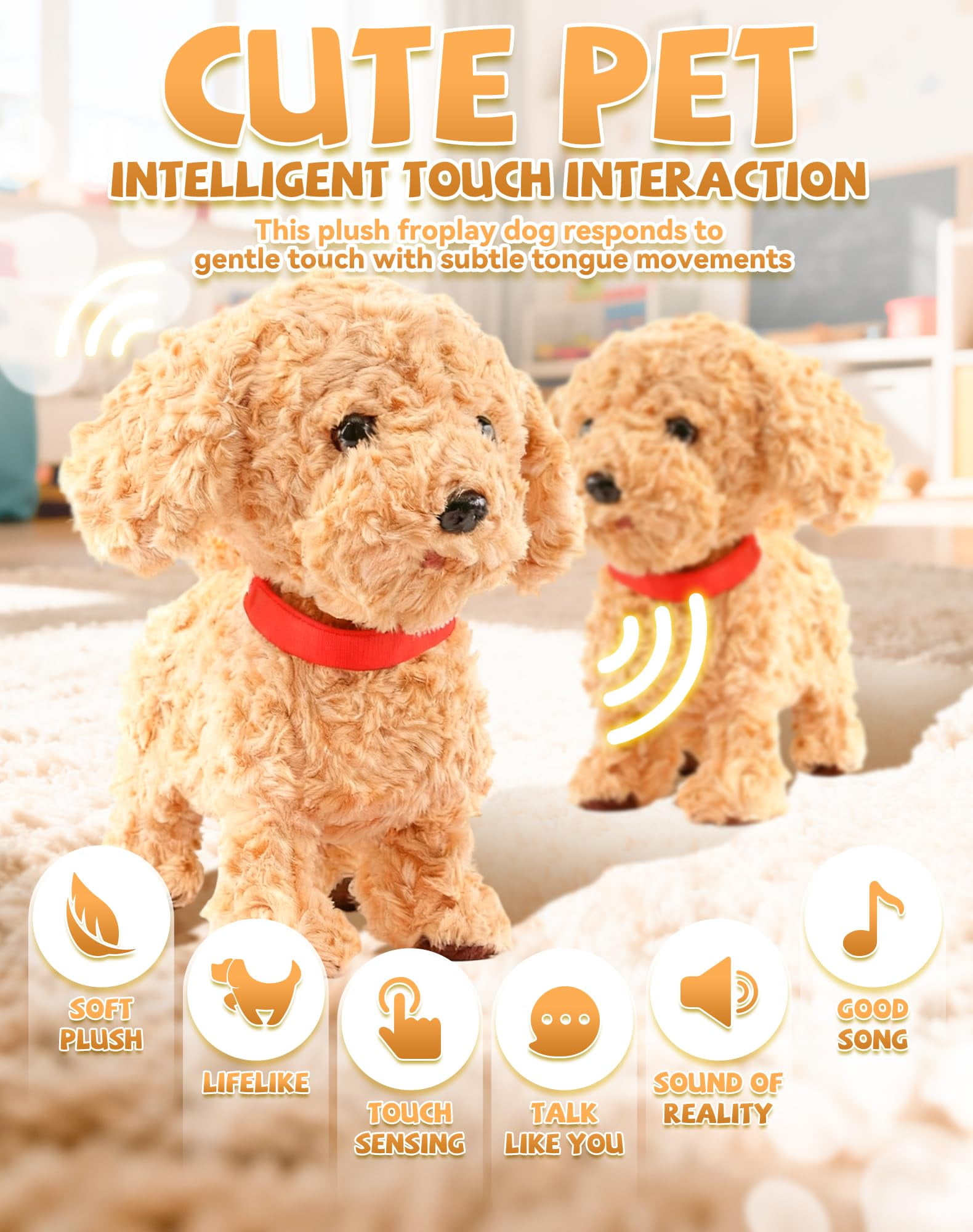 Froplay Robot Dog Battery-Powered Robot Dog – 9.85 Inch Realistic Pet ...