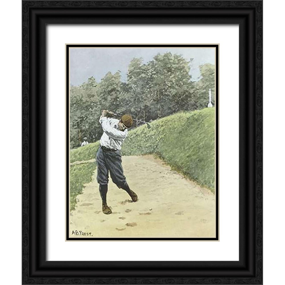 Frost, Arthur Burdett 19x24 Black Ornate Wood Framed with Double ...