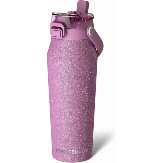 Frost Buddy 24oz Insulated Water Bottle with Straw & Chug Lid | Leak ...
