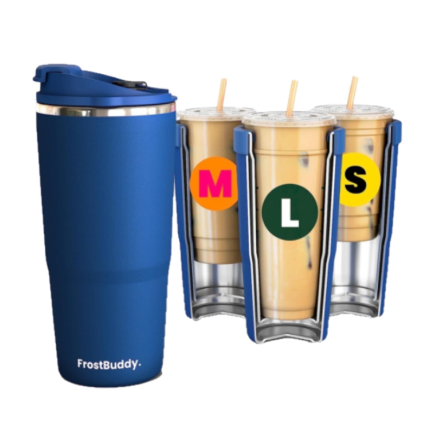 Frost Buddy Navy Blue To-Go Cup Insulator Tumbler Togo30-navy - Walmart.com