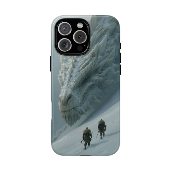 Frost Dragon Viking Snow Scene Phone Case for iPhone Case 17 16 15 14 ...