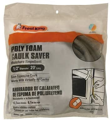 Frost King® C22AW 1/2" x 20' Moisture-Repellent Poly Foam Caulk Saver ...
