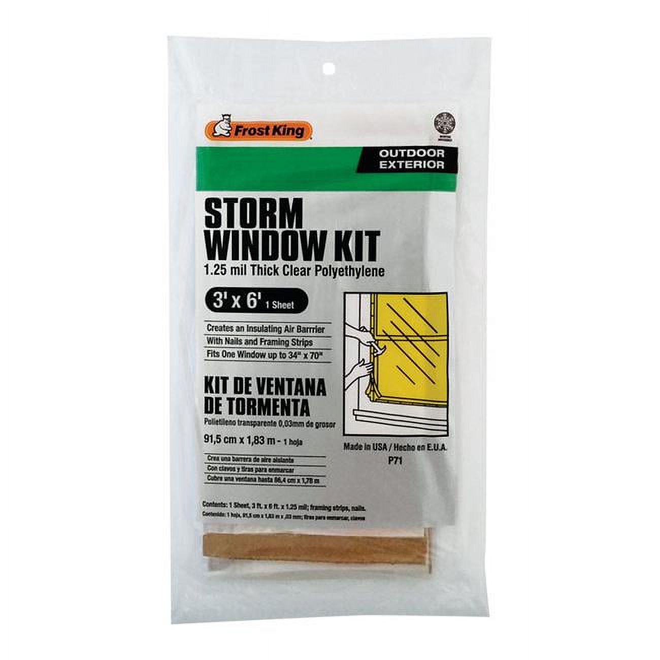 Frost King Clear Outdoor Storm Window Kit 36 in. W X 72 in. L - Walmart.com