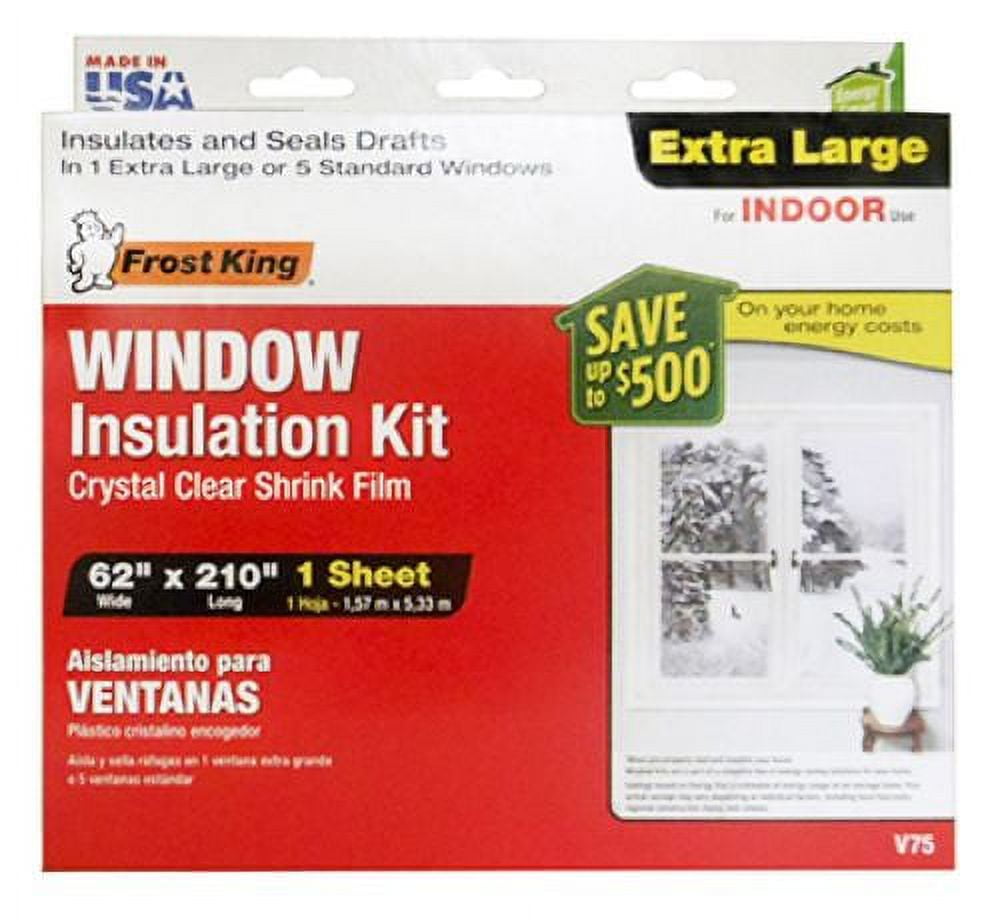 Frost King V75H 62" x 210" Indoor Extra Large Window Insulation Kit ...