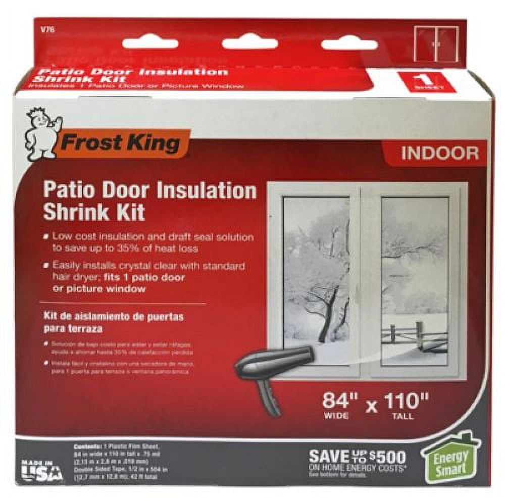 Frost King V76H 84" x 110" Indoor Insulation Kit For Patio Door Or ...
