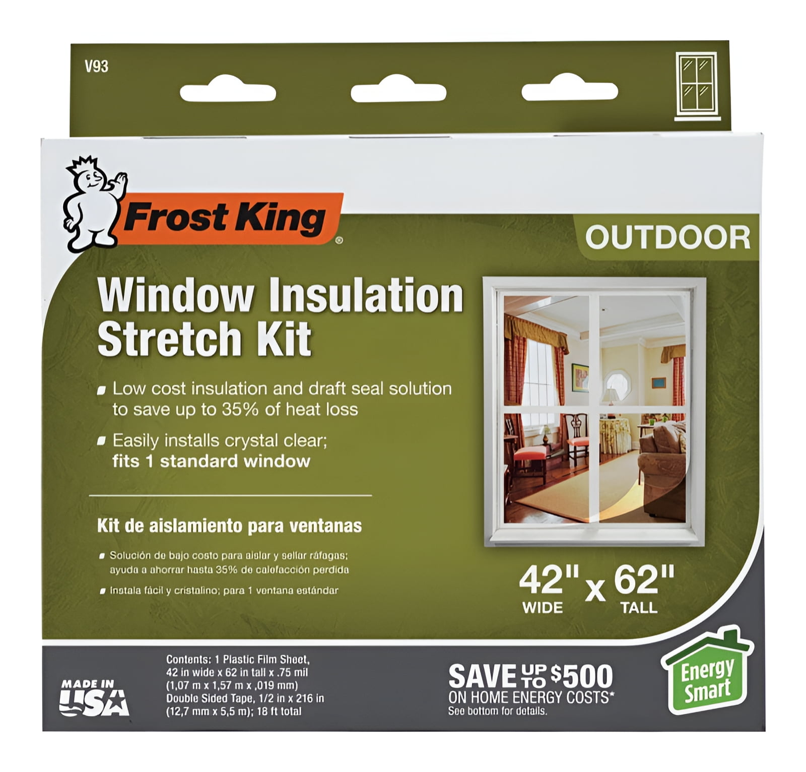 Window Insulation Kit 42" x 62", Outdoor V93A - Walmart.com