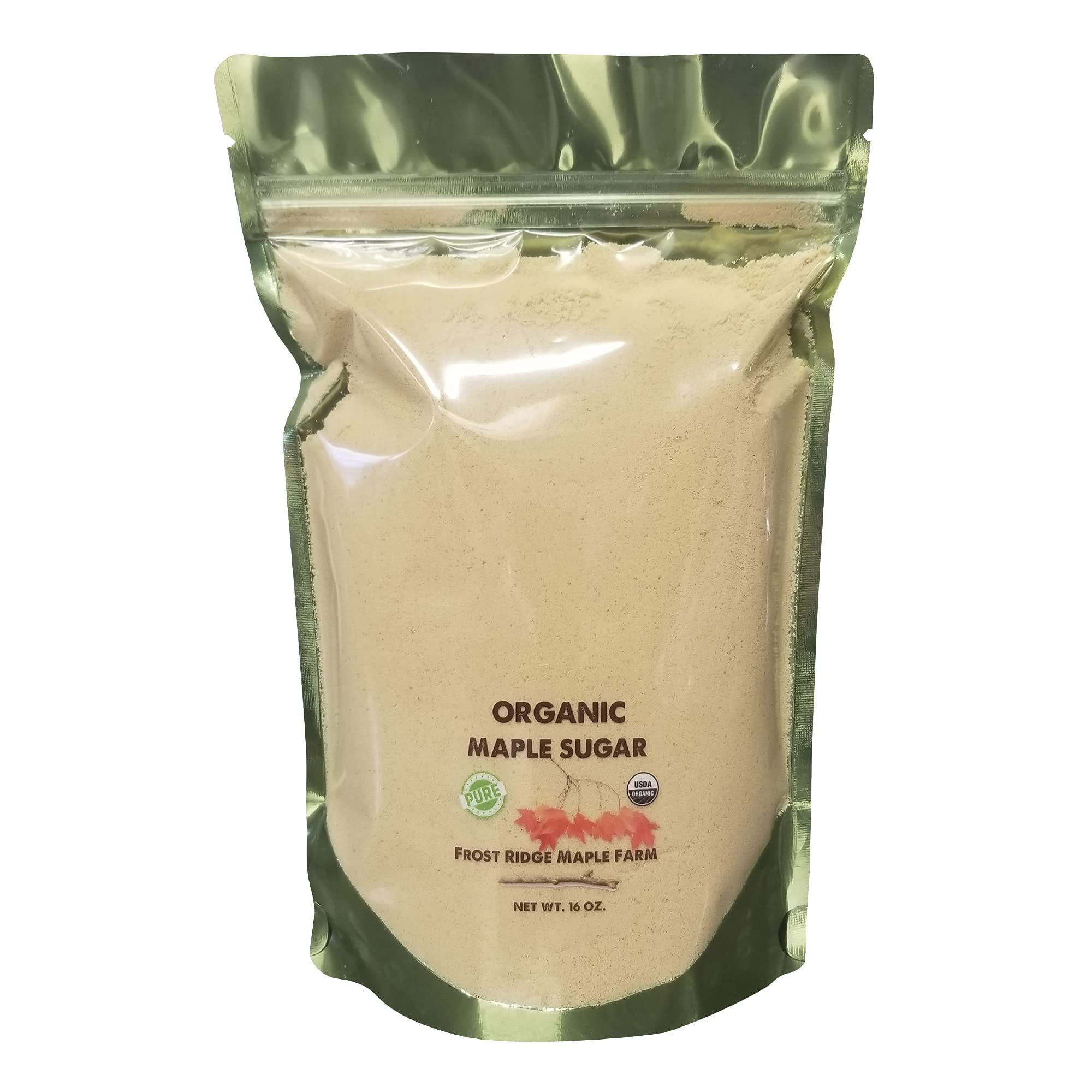 Frost Ridge Maple Farm JKF25 Powdered Granulated Organic Maple Sugar ...