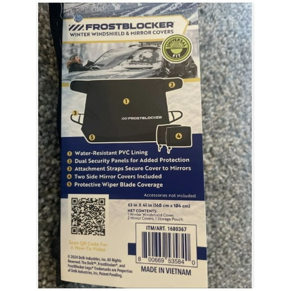 FrostBlocker Winter Windshield Cover, Universal Fit, Water-Resistant ...