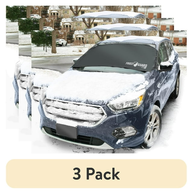 (3 pack) FrostGuard Go Winter Windshield Cover for Snow and Ice, One ...