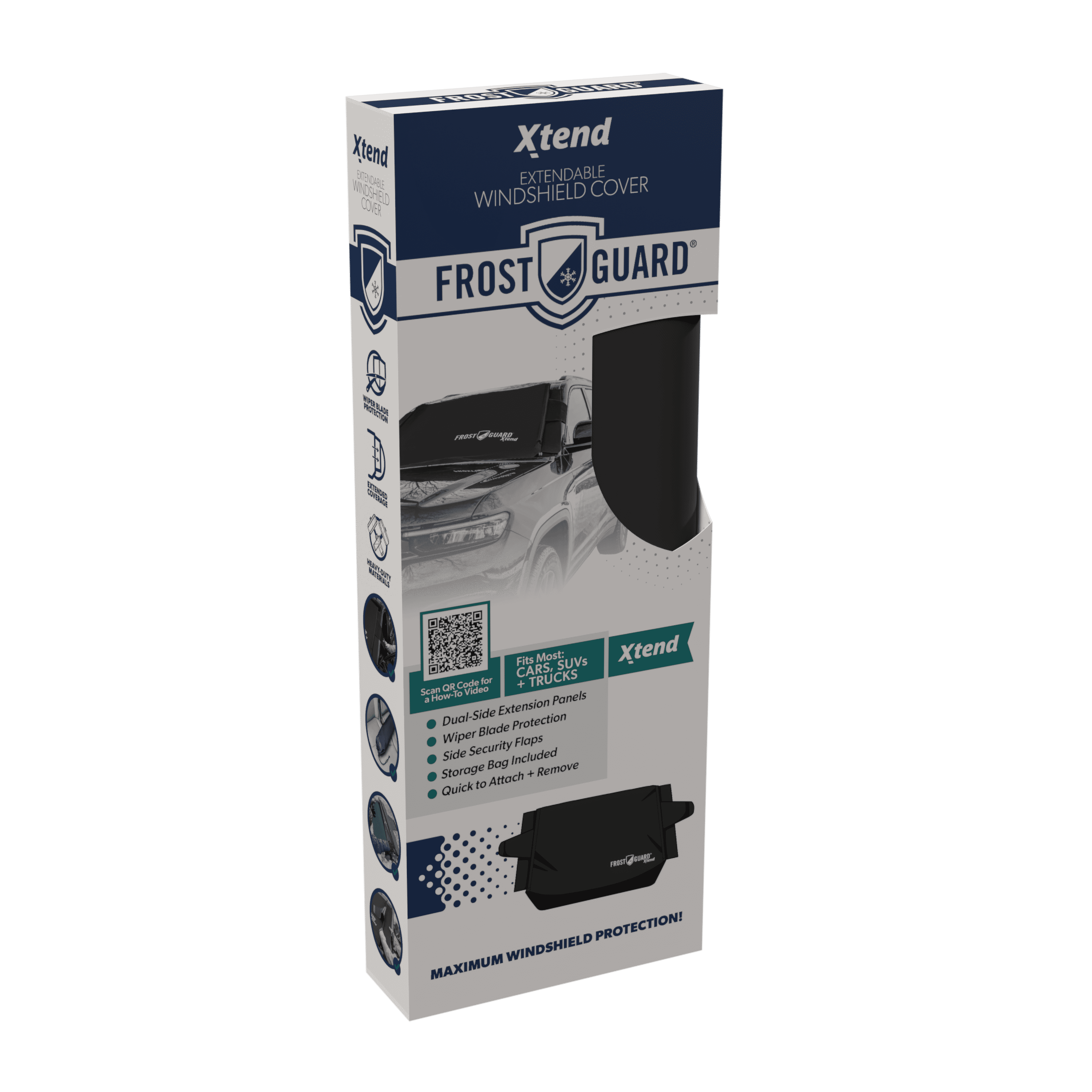 FrostGuard Xtend Automotive Winter Windshield Cover for Snow, Frost ...