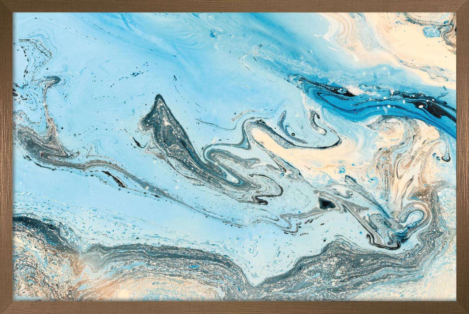 Frosted Art Trend - Marble Wall Poster, 22.375" x 34", Framed - Walmart.com