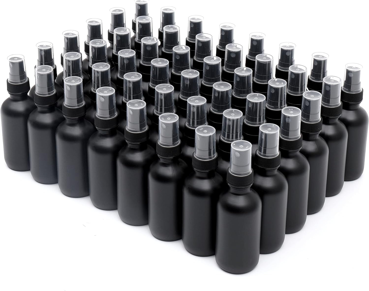 Frosted Black Glass Small Spray Bottle 2 oz 48 Packs,Fine Mist Sprayer ...