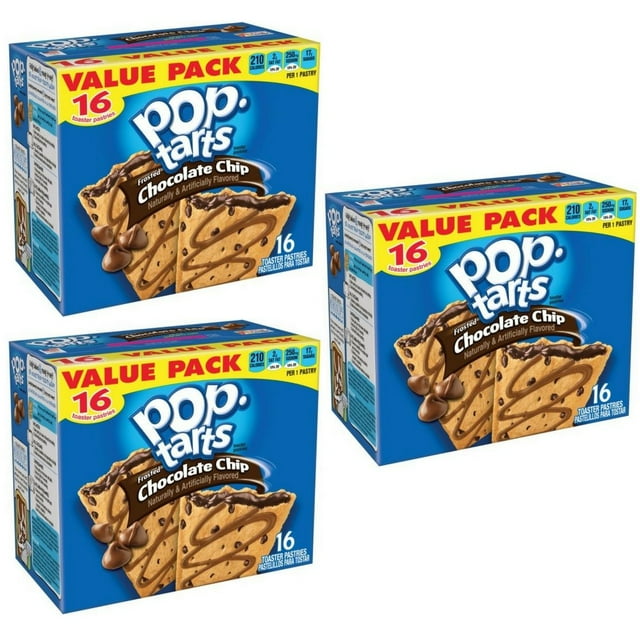 Frosted Chocolate Chip Value Pack 16 Pastries (Pack of 3) - Walmart.com