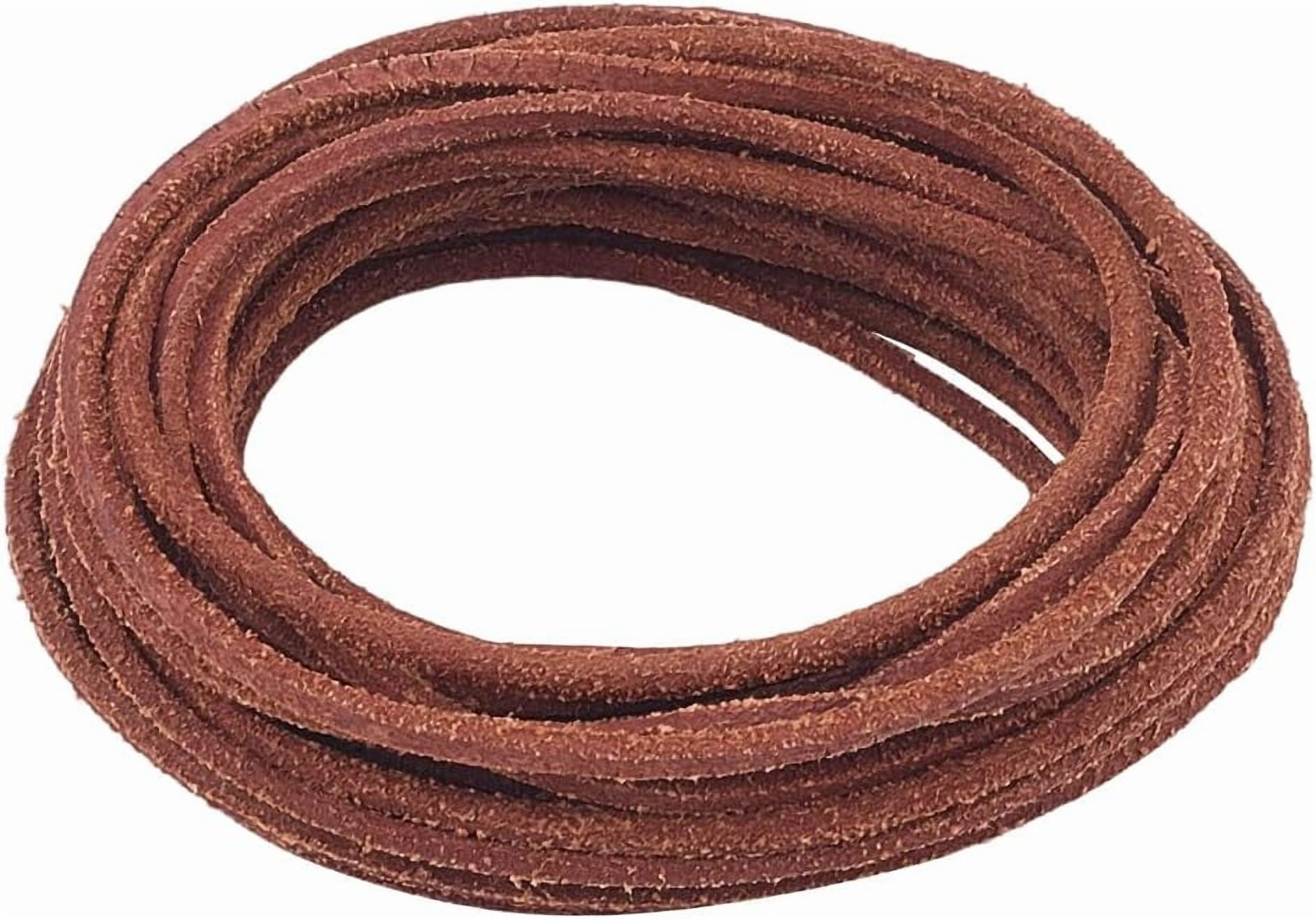 Frosted Cowhide Leather Cord 5m x 2.5mm Round Genuine Leather String ...