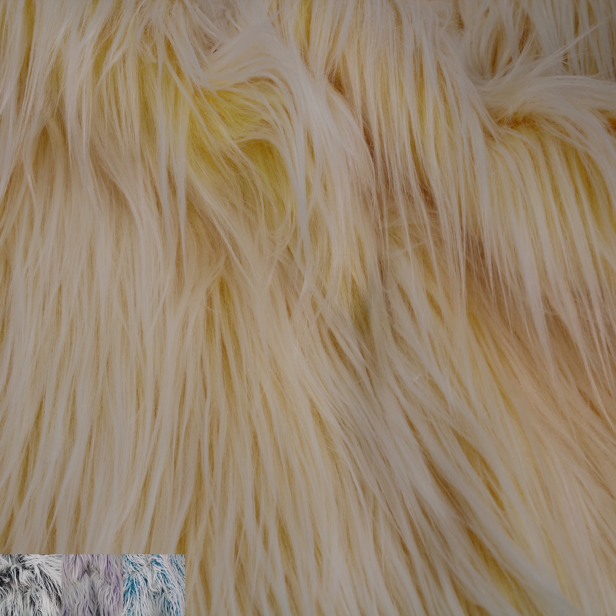 Frosted Faux Fur-Fabric by the Yard-Fluffy, Shaggy Mohair-for Sewing ...