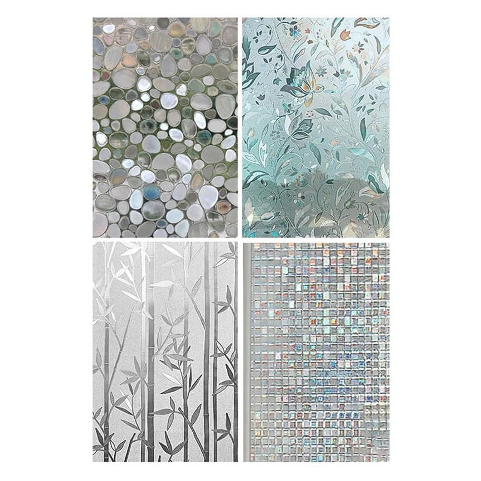 Frosted Glass Adhesive Sticker Electrostatic Window Film Bathroom Glass ...