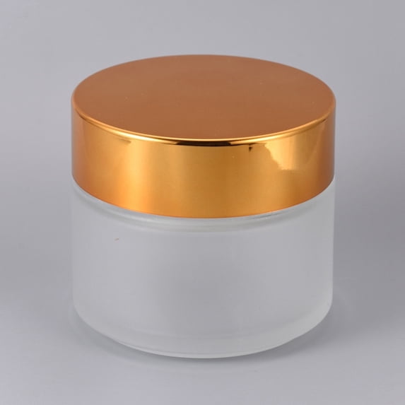 Frosted Glass Cosmetics Cream Jar Empty Portable Refillable Bottle ...