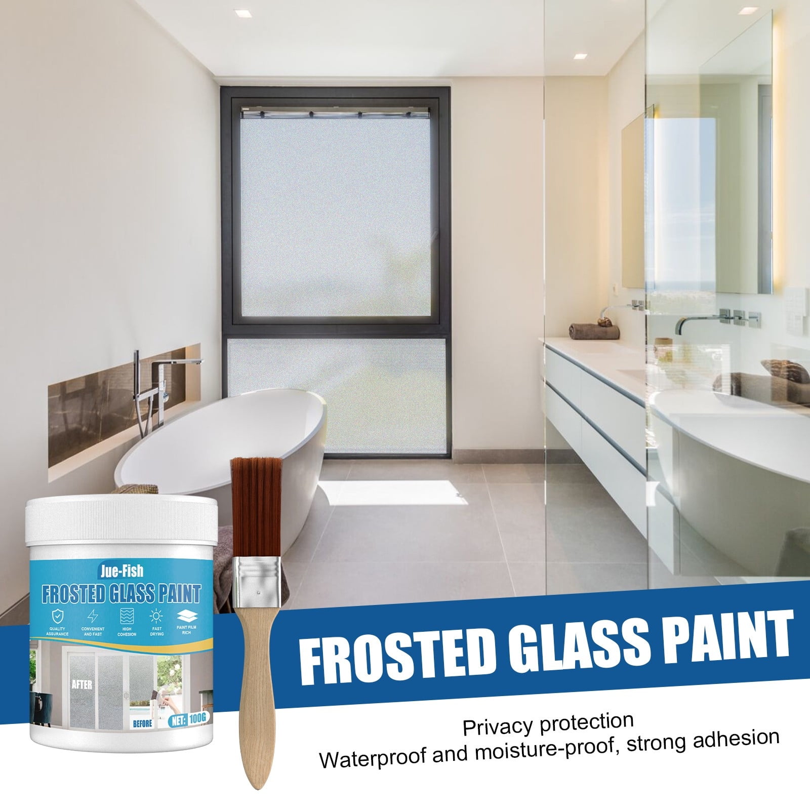 Frosted Glass Paint for Windows,100ml Privacy Windows Paint, Waterproof ...
