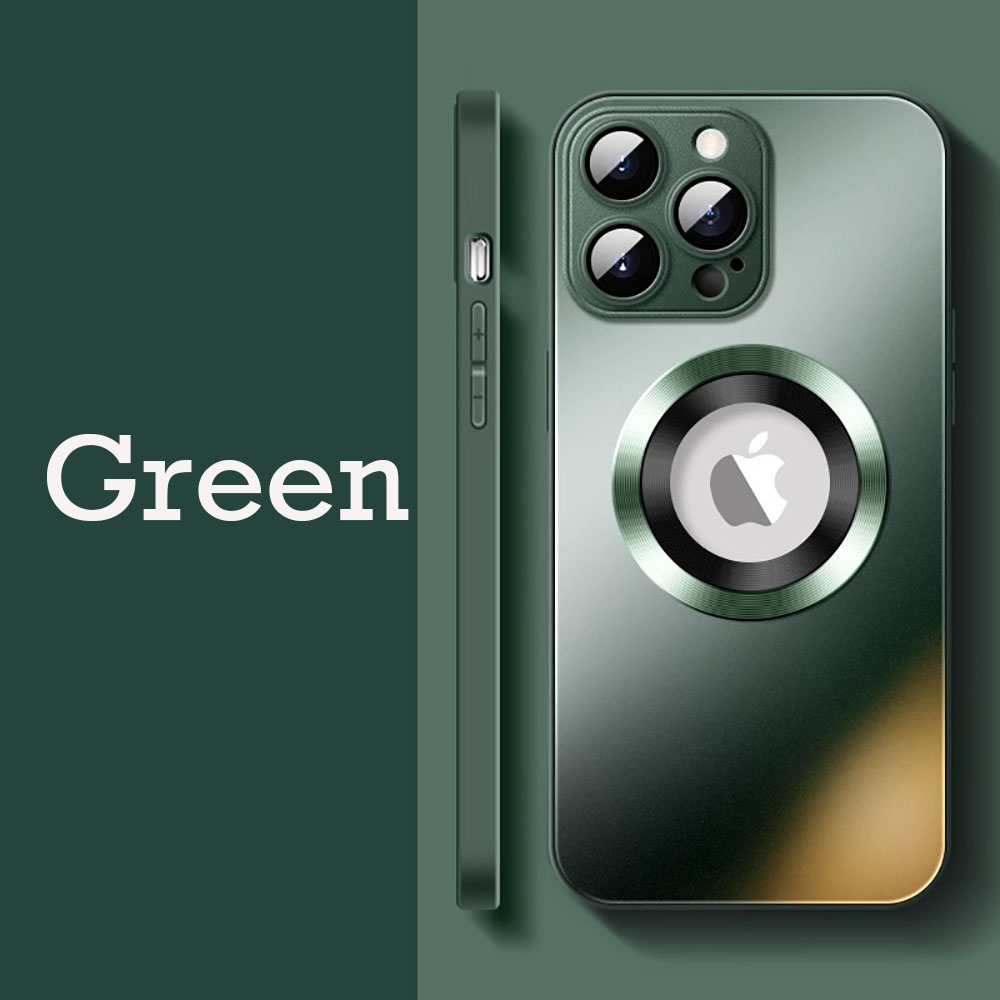 Frosted Glass Phone Case with Lens Protector Magnetic Hard Shell ...