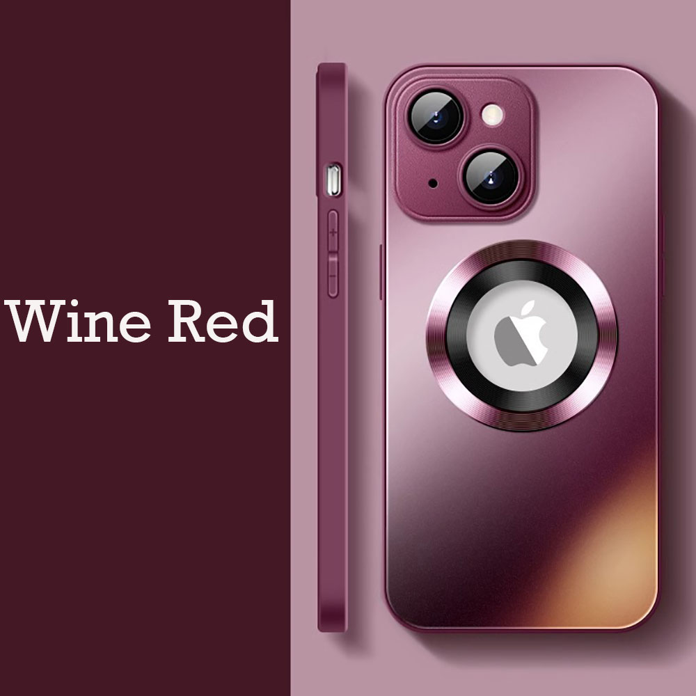 Frosted Glass Phone Case with Lens Protector Magnetic Hard Shell ...