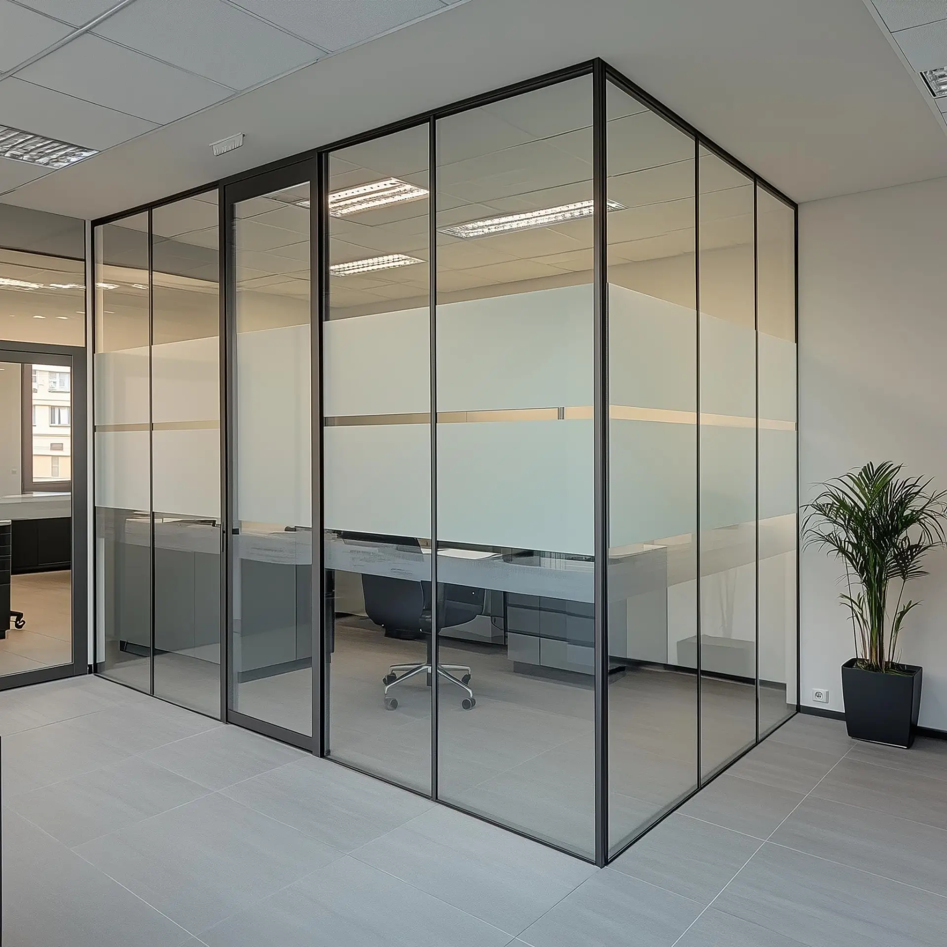 Frosted Glass Privacy Sticker | Etched Window Film for Office Home ...