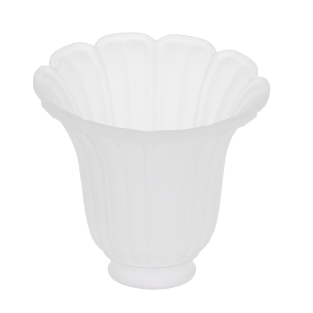 Frosted Glass Ribbed Bell Shaped Light Shades Chandelier Pendant ...