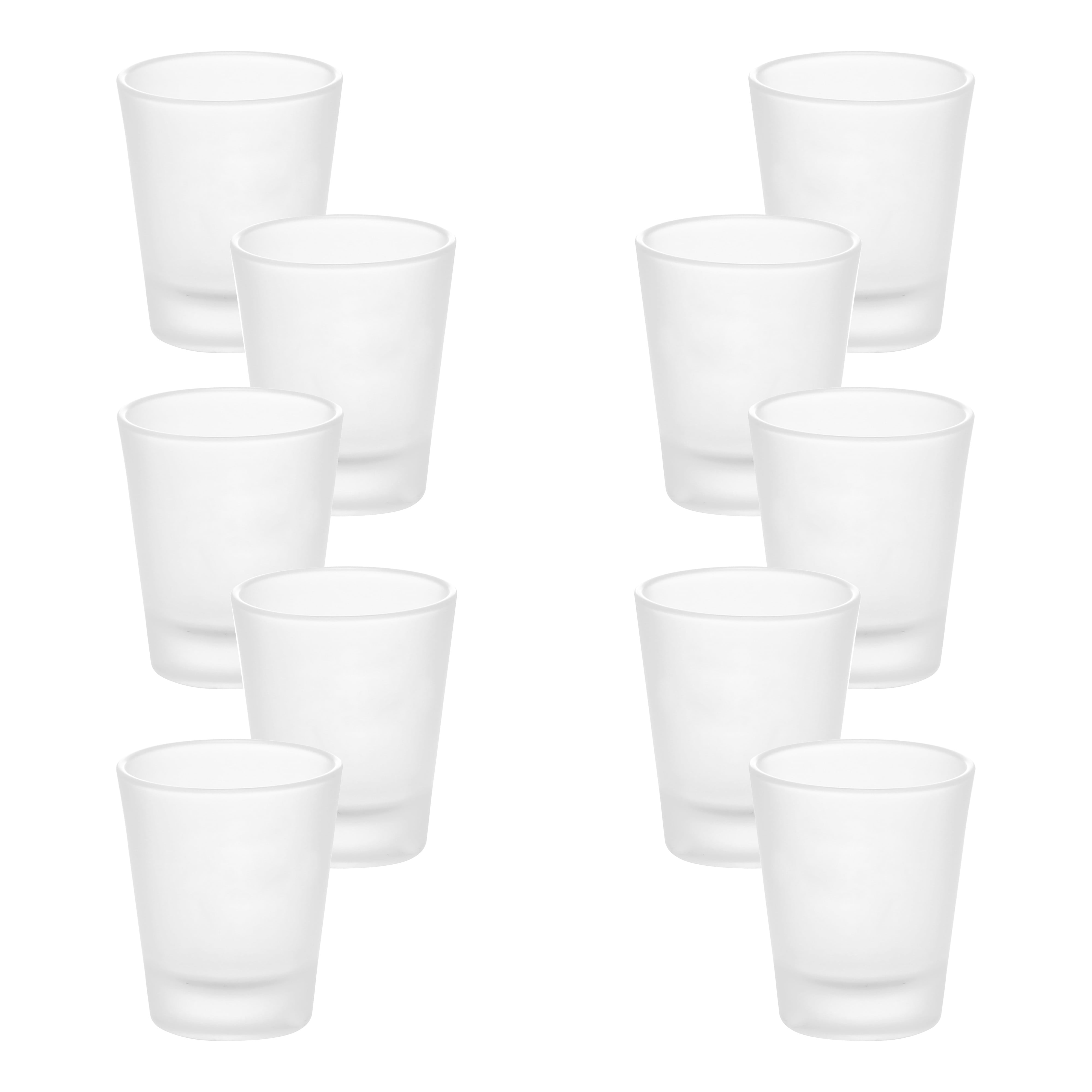 Frosted Glass Shot Glasses 1.75 oz. Set of 10, Bulk Pack - Great for ...