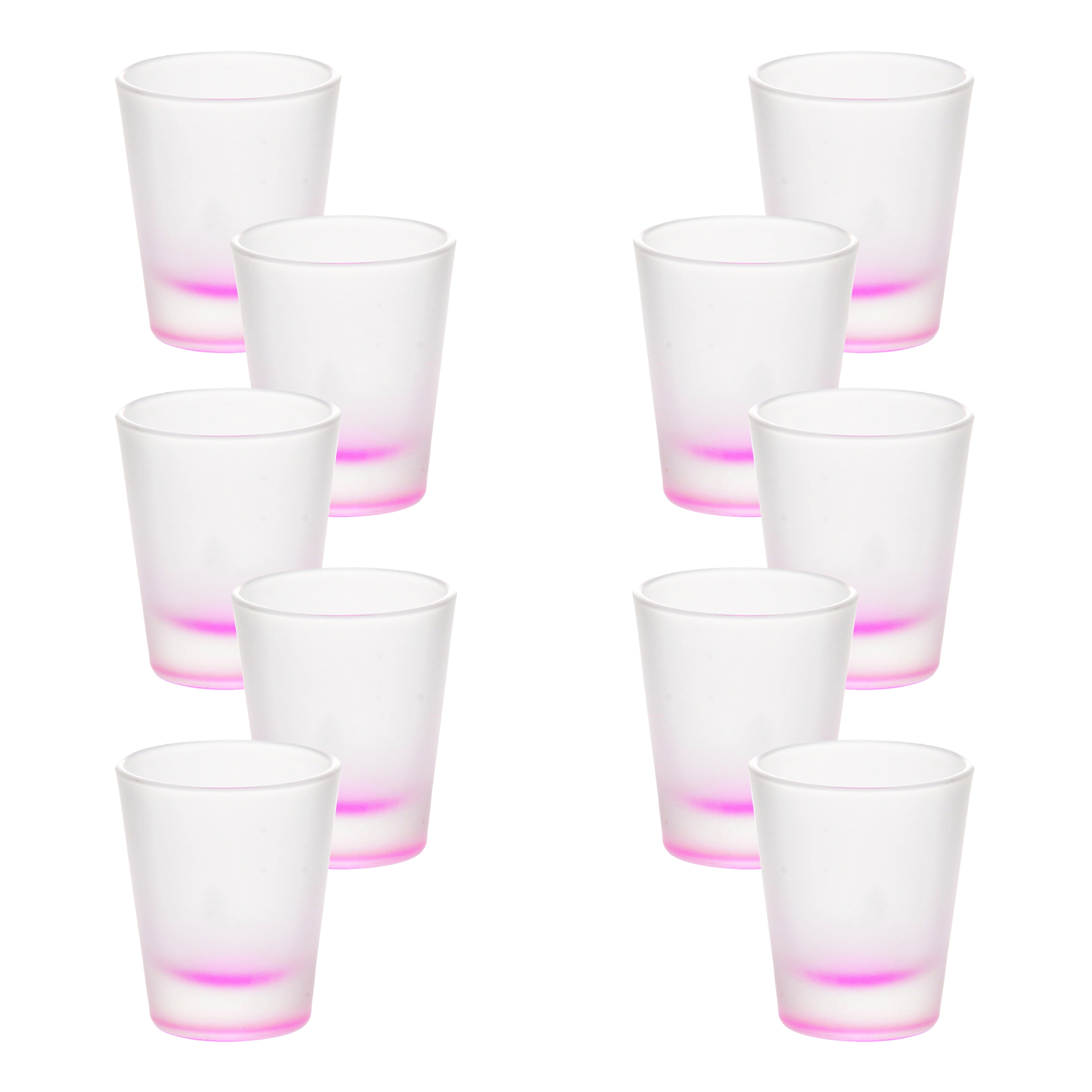 Frosted Glass Shot Glasses 1.75 oz. Set of 10, Bulk Pack - Great for ...