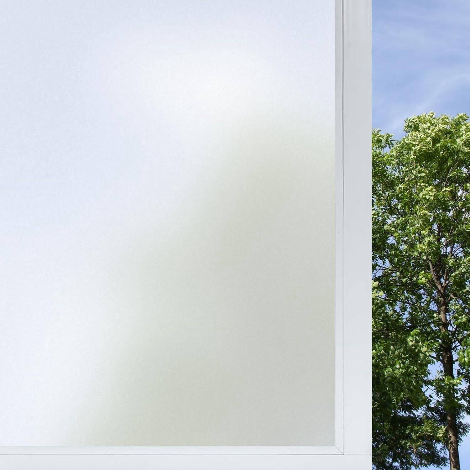 Frosted Glass Window Film,35.4x118.1 Inches Privacy Film Anti Uv ...
