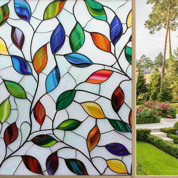 Frosted Glass Window Film Privacy Films Static Clings Uv Protection Sun ...
