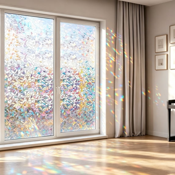 Frosted Glass Window Film, Sun Blocking Privacy Window Sticker ...