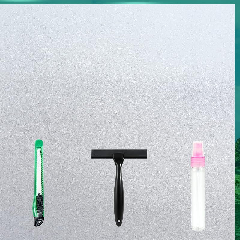 Frosted Glass Window Film with Tools,Reusable Window Privacy Film ...