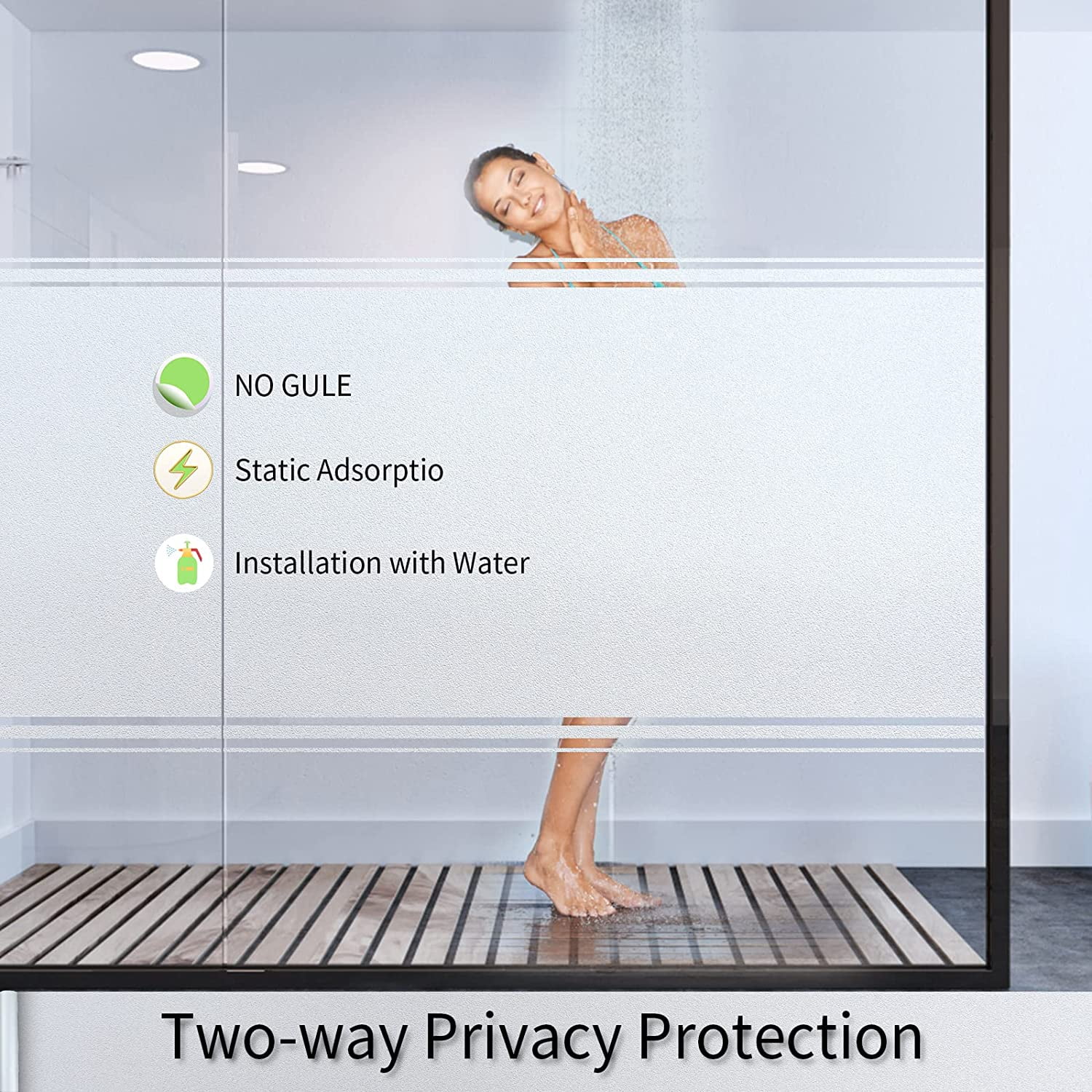 Frosted Glass Window Film With Tools,Reusable Window Privacy Film ...