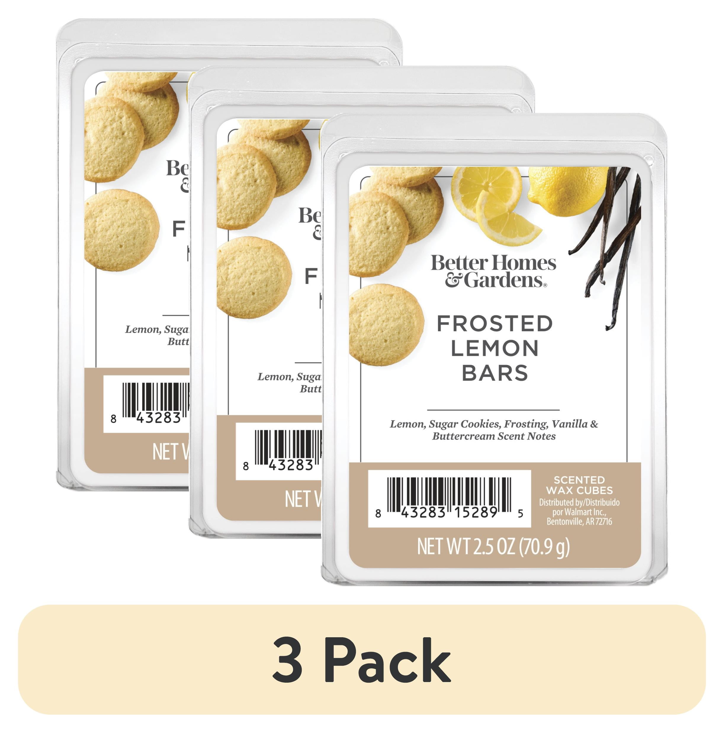 (3 pack) Frosted Lemon Bars Scented Wax Melts, Better Homes & Gardens ...