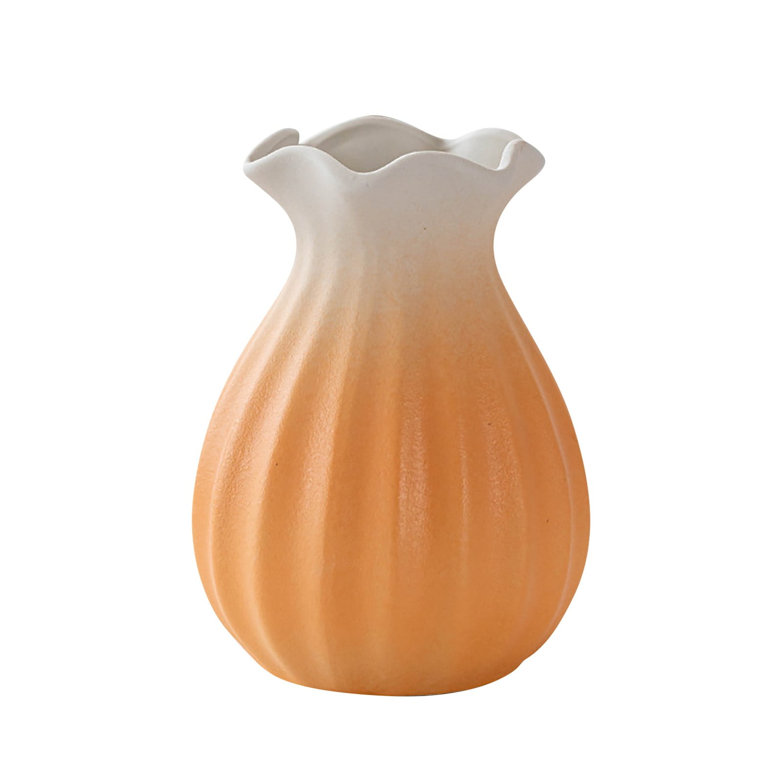 Frosted Lotus Leaf Ceramic Vase Hydroponic Living Room Decoration Vase ...