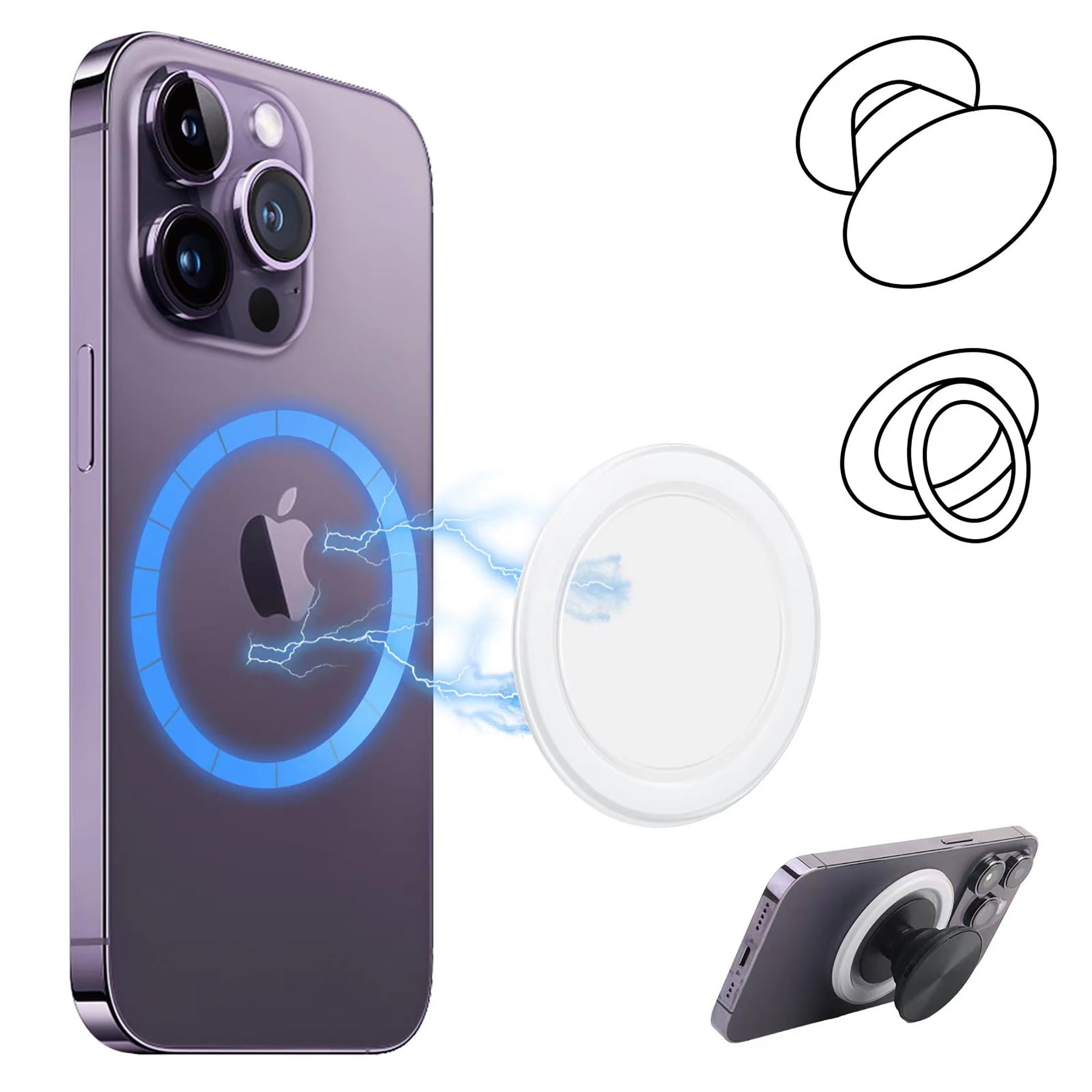 Frosted Magnetic Base for PopSocket Phone Grips Holder for iPhone 15/14 ...
