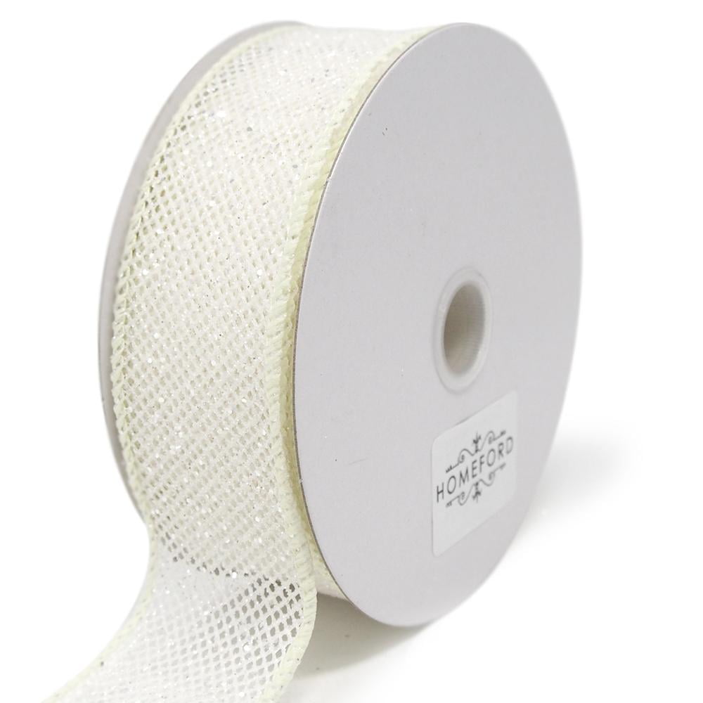 Frosted Net Wired Ribbon, Ivory, 1-1/2-Inch, 10 Yards - Walmart.com