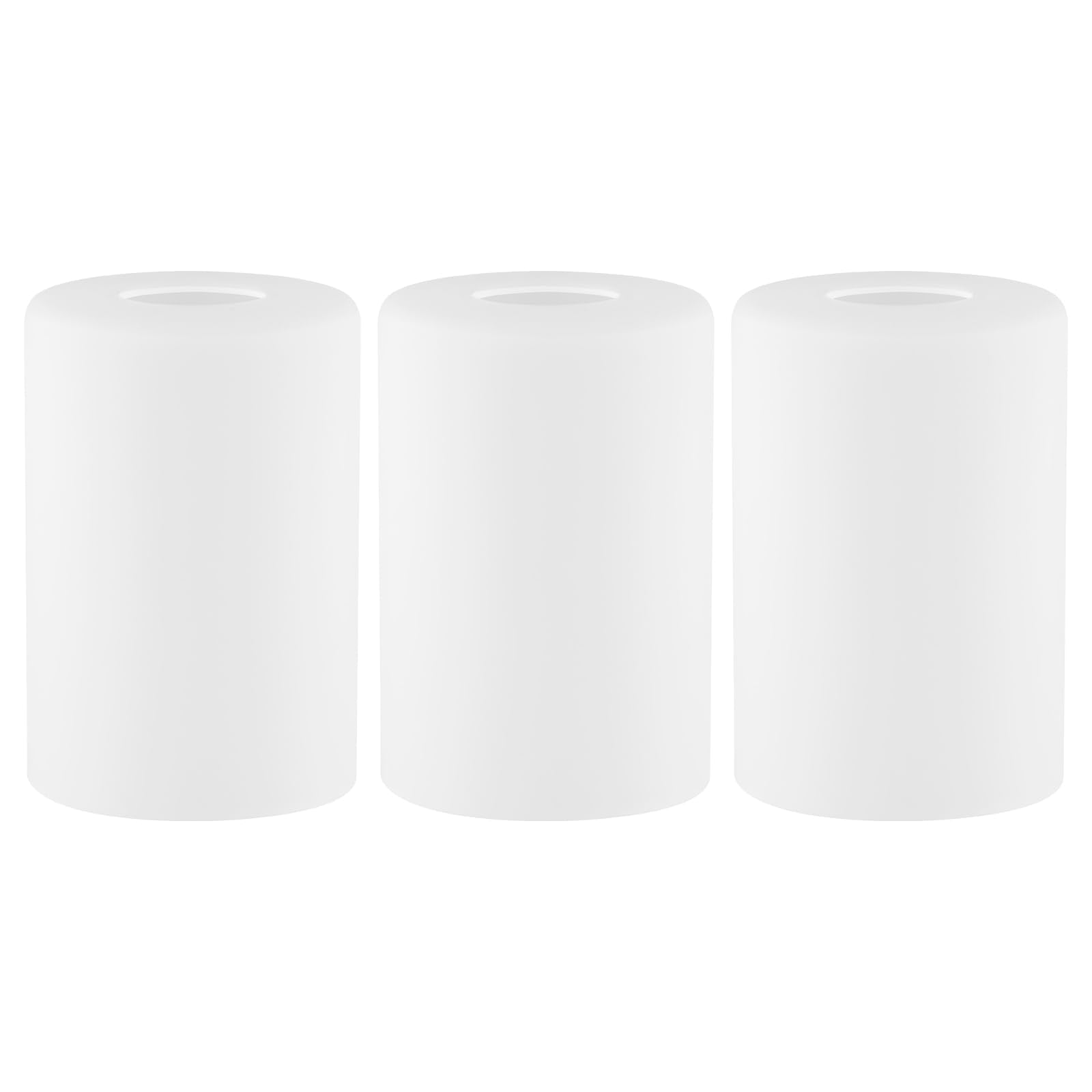 Frosted Opal White Cylinder Lamp Shade 3 Pack Replacement Light Fixture ...