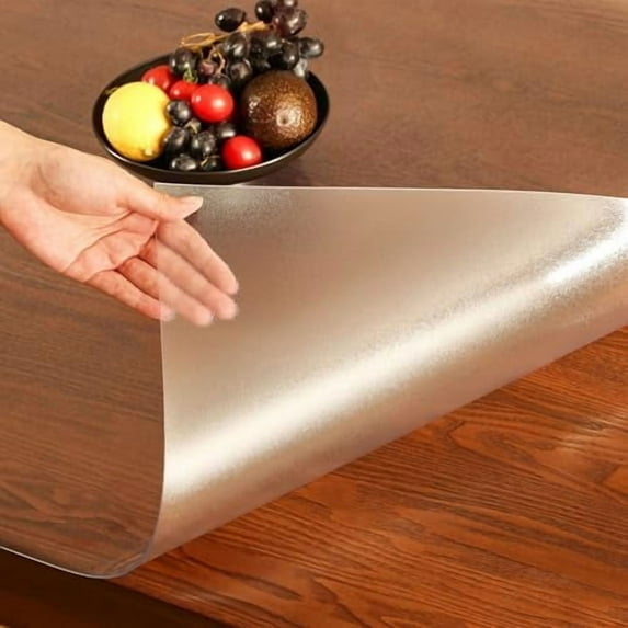 Frosted Plastic Table Cover Protector Rectangle 36 x 54 Inch, Thick ...