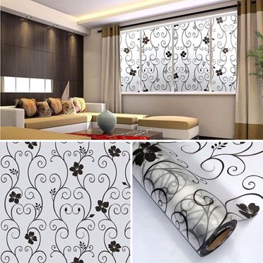 Bathroom Floral Casement Film No Glue 3D Static Home Decor Sticker UV ...